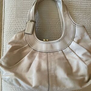 Coach | Bags | Coach Cream Leather Womens Bag | Poshmark
